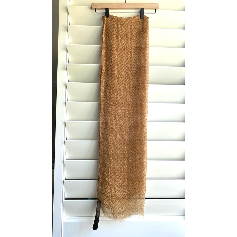 Coach Women’s Sheer Scarf, Snake Python Print Gold Co… - Gem